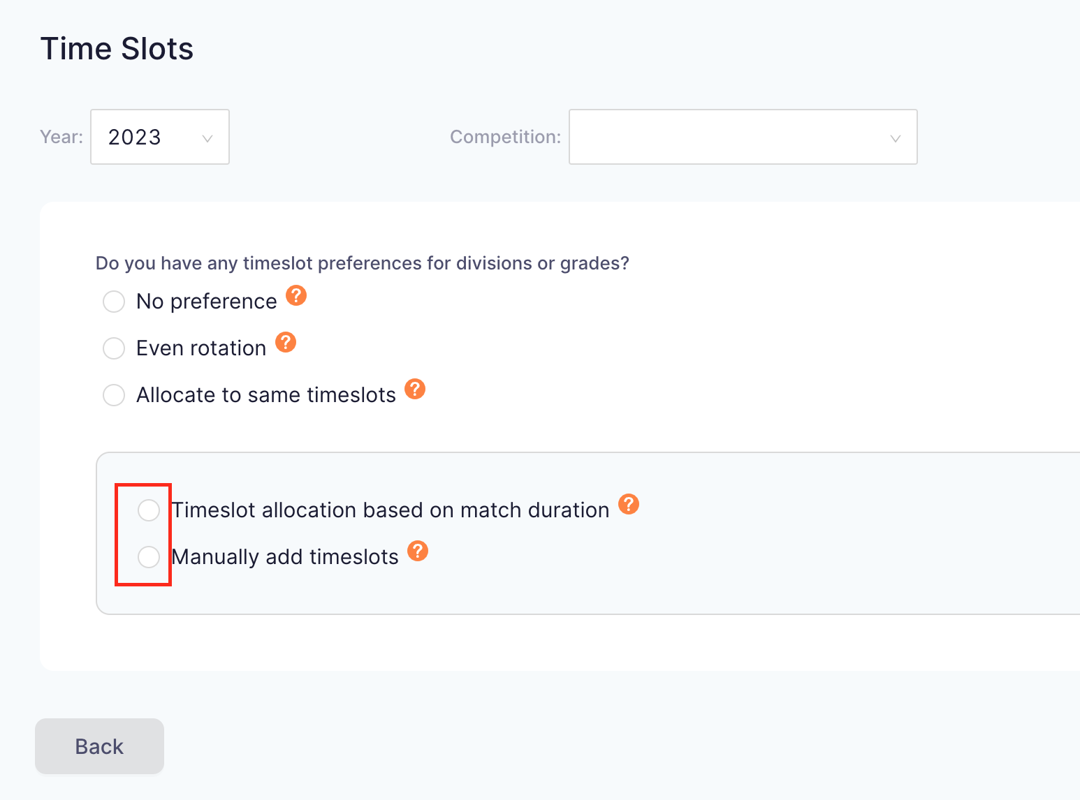 Setting Up Time Slot Preferences – Basketball Queensland